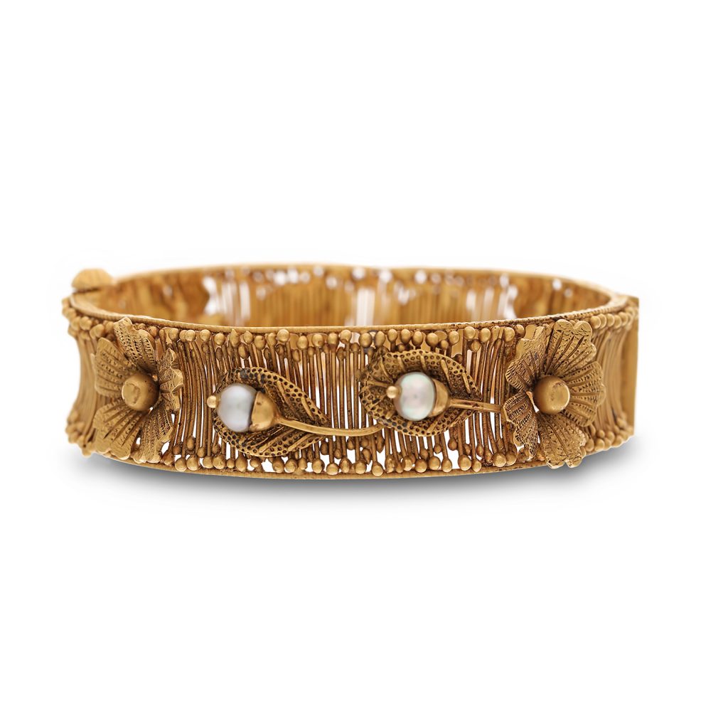 Signature Polki Jadau Big Sankhla Bangle - Jaipur Jewels