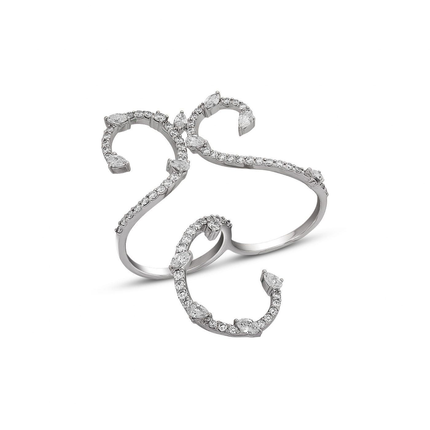 Floral Champagne Diamond Ring - Jaipur Jewels